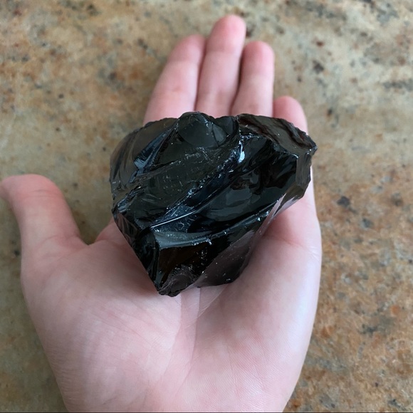 Other | Large Raw Obsidian Chunk Protection Stone | Poshmark